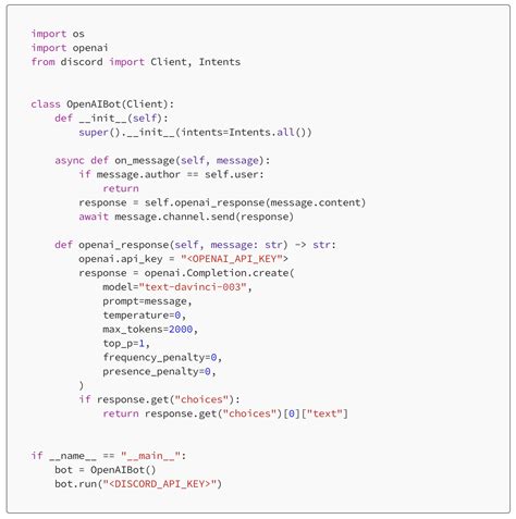 Create A Discord Bot That Uses Openai To Generate Responses To Messages Using Python Kutia