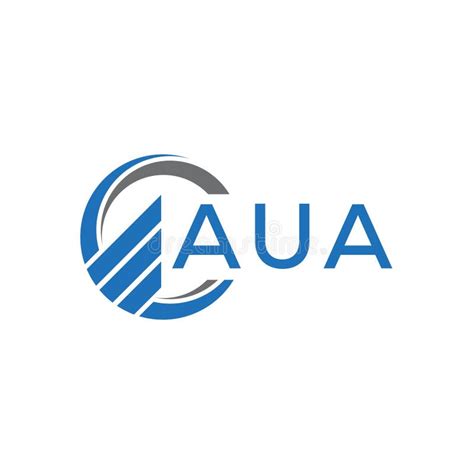 Aua Flat Accounting Logo Design On White Background Aua Creative Initials Growth Graph Letter
