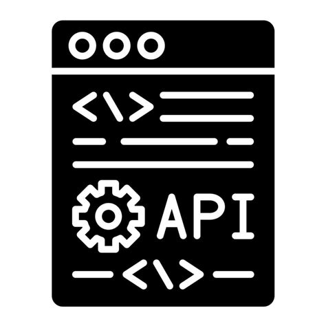Application Programming Interface Glyph Icon 15086591 Vector Art At Vecteezy