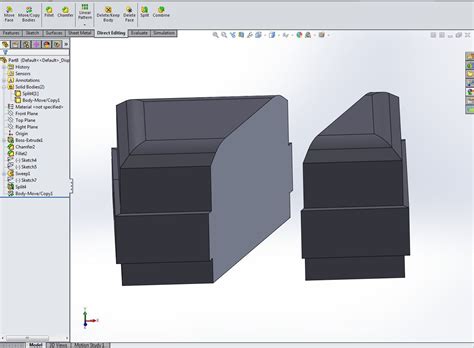 Split Body In Solidworks Grabcad Tutorials