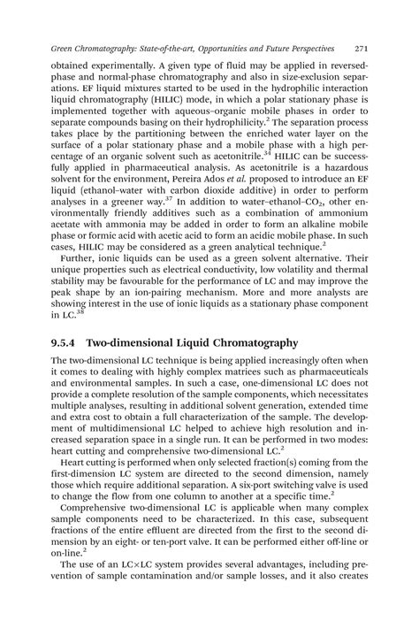 Challenges In Green Analytical Chemistry 98 Obtained Experimentally A Given Type Of Fluid May