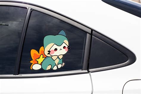 Cute Cat Car Window Decal Kawaii Kitten Dressed Car Sticker Etsy