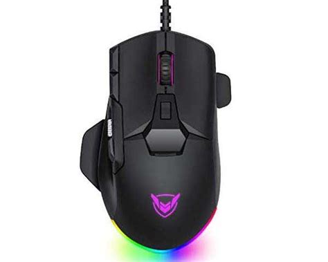 Pictek Rgb Gaming Mouse With A Side Metal Scroll Wheel Gadgetsin