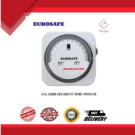 Eurosafe 24hr 13a Plug In Timer Segment Time Switch Socket Sirim