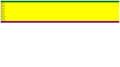 Scrollable Content Sticky Header And Footer