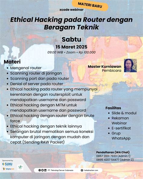 Webinar X Code Ethical Hacking Pada Router Dengan Beragam Teknik
