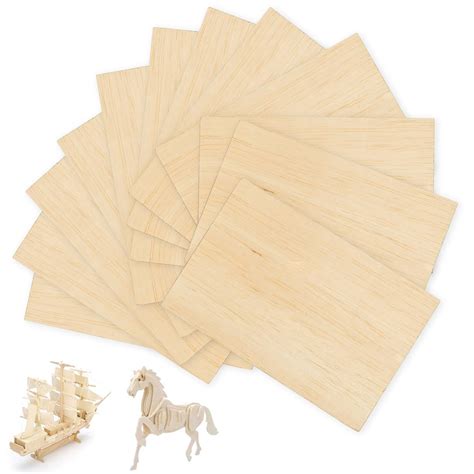 Buy Motrent 12 Pack Balsa Wood Sheets 150 X 100 X 2 Mm Thin Natural