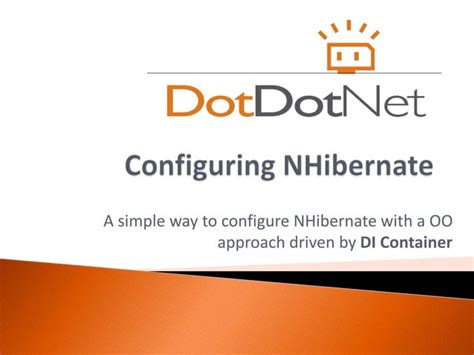 nhibernate configuration patterns ppt