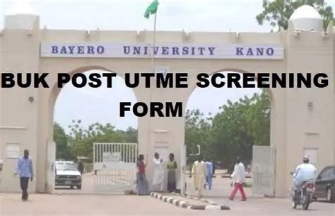 Bayero University Kano Buk Post Utme Screening Form 2023 2024 Recruitdem