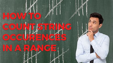 How To Count Occurences Of A String In A Range Youtube