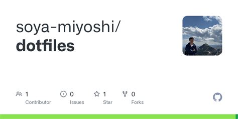 GitHub Soya Miyoshi Dotfiles