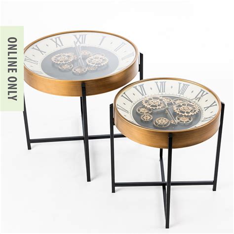 Shop Our New Season Range Bed Bath And Beyond Nz Design Republique Gears Gold Clock Side Table