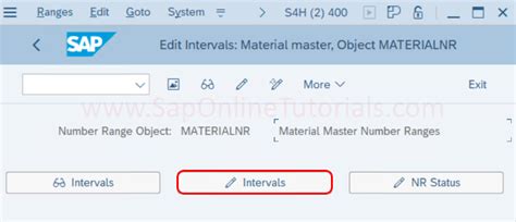 How To Define Number Range For Material Types In SAP Hana