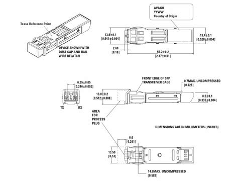 Afbr 57b4apzc Lc Duplex Sfp Transceiver Broadcom Mouser