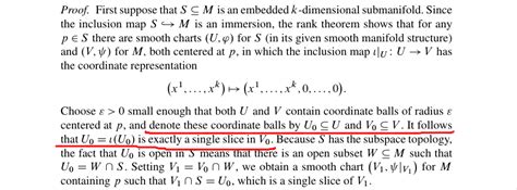Differential Geometry Proof Of The Local Slice Criterion For Embedded Submanifolds Lees