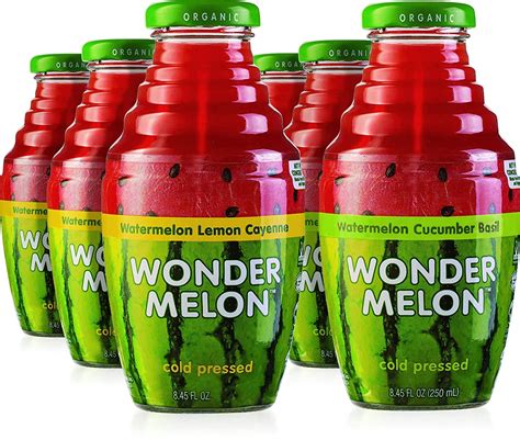 Wonder Melon Organic Cold Pressed Watermelon Juice Variety Pack 6 Pack