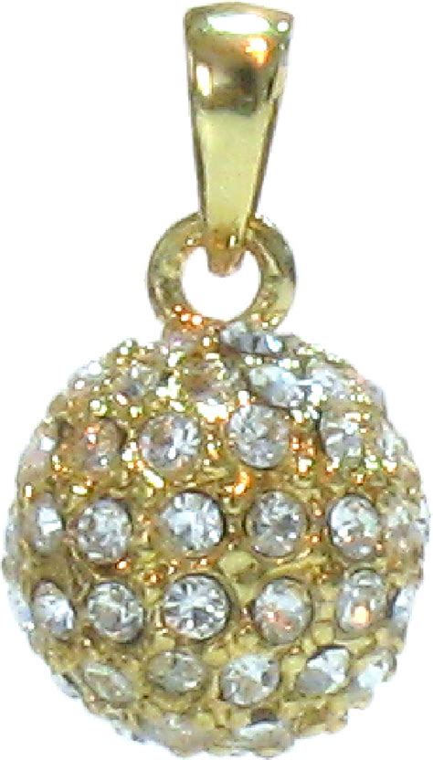 Кулон Шарик с камнями белыми