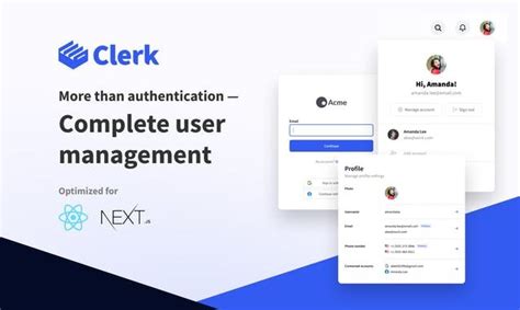 Clerk Authentication And User Management For React And Nextjs