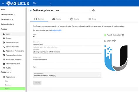 Sample Ubiquiti EdgeRouter X EdgeMax Web Interface Agilicus