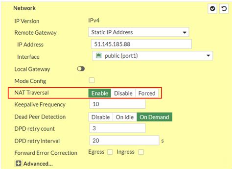 Technical Tip How To Setup Ipsec Tunnel In An Act Fortinet Community
