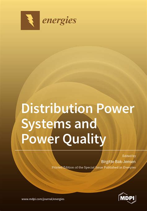 Distribution Power Systems And Power Quality Mdpi Books