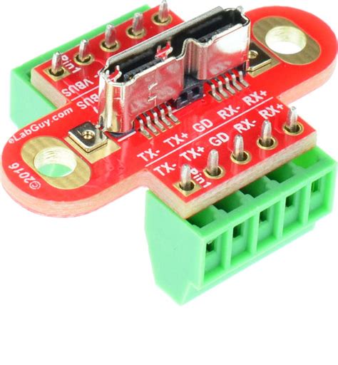 Usb3u Bf Bo V1av Micro Usb 3 0 Type B Female Socket Breakout Board