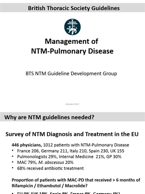 Bts Ntm Guideline Slide Set Pdf Lung Cancer Epidemiology