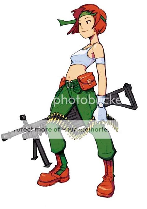 Sami The M16 Wielding Belly Baring Tanktop Wearing Red Headed Hot