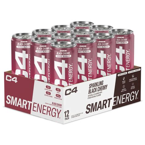 C4 Energy C4 Smart Energy Carbonated Black Cherry 12 Oz Delivery Or