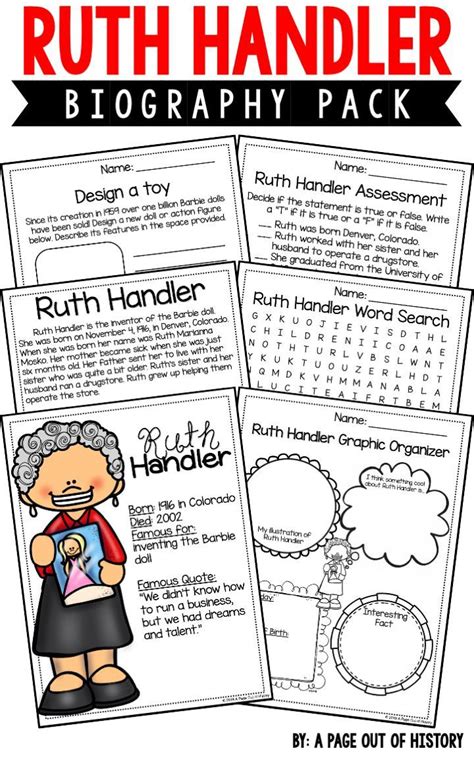 Ruth Handler Biography Pack Women Inventors A Page Out Of History
