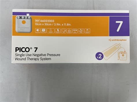 New Smith And Nephew 66022003 Pico 7 Npwt System W Two Dressings 10cm X