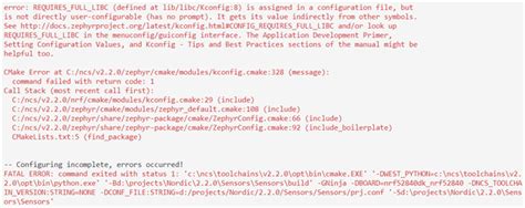 Unable To Enable The Standard Library In Nrf Connect Sdk 220 Nordic Qanda Nordic Devzone