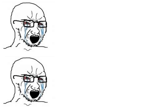 Double Crying Wojak Blank Template Imgflip Riset