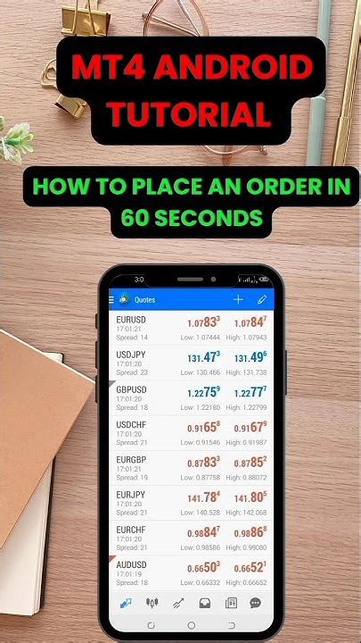 mt4 android tutorial how to place an order in 60 seconds mt4tutorial