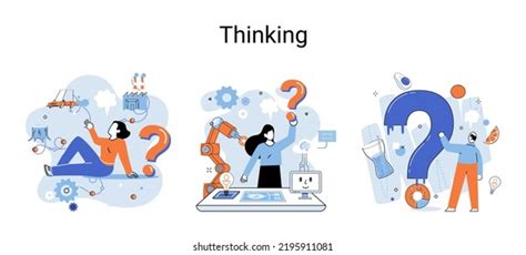 Problem Solving Metaphor Wondering Thinking Planning Stock Vector Royalty Free 2195911081