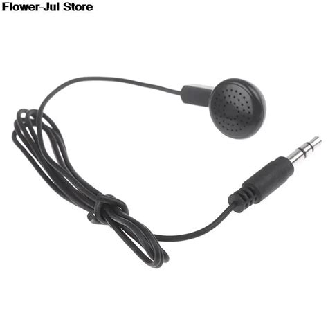 범용 3 5mm 싱글 사이드 모노 이어폰 인이어 이어버드 헤드셋 스마트폰 Mp3 블랙 해드폼 헤드셋 Aliexpress