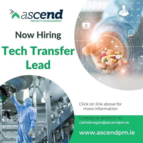 Ascend Project Management On Linkedin Ascend Project Management Are Now Hiring A Tech Transfer