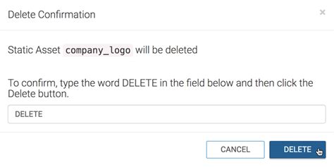 Deleting An Existing Asset