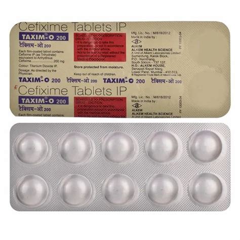 Taxim O 200 Cefixime Tablets At ₹ 108 Stripe Zifi 200mg Cefixime Tablet In Nagpur Id