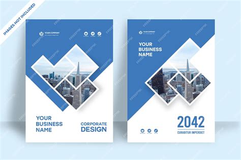 도시 배경 비즈니스 책 표지 디자인 템플릿 A4 브로셔 연간 보고서 잡지 포스터 프리미엄 벡터