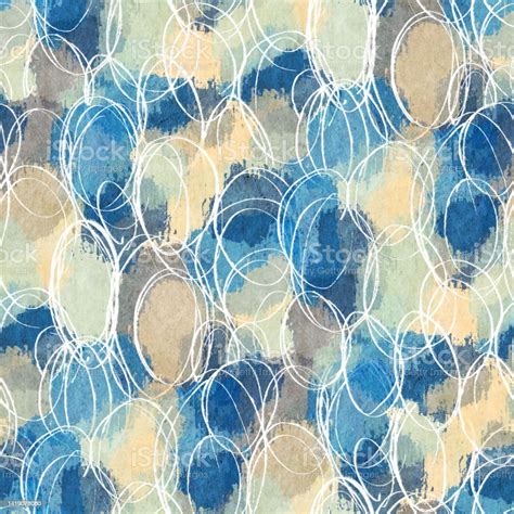 아크릴 페인팅으로 추상적 인 이음새가 없는 패턴 손으로 그린 그림 0명에 대한 스톡 벡터 아트 및 기타 이미지 0명 거친 고무도장 Istock