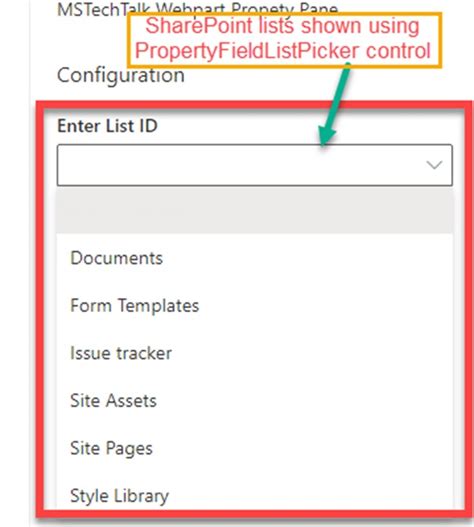 Select Sharepoint Listlibrary From Spfx Web Part Property Pane Ms Technology Talk