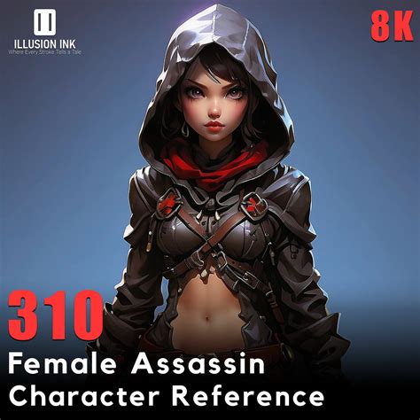 Artstation 310 Female Assassin Characters 8k