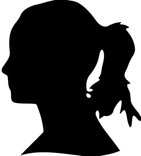 Onlinelabels Clip Art Womans Head Silhouette 4
