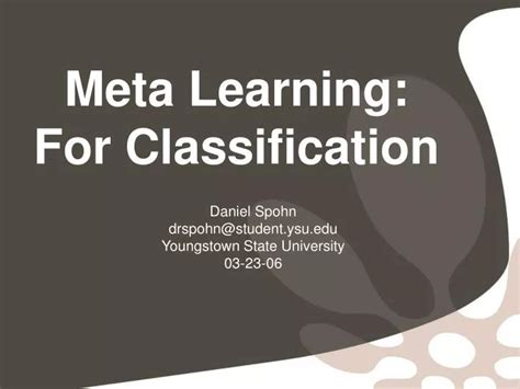 Ppt Meta Learning For Classification Powerpoint Presentation Free