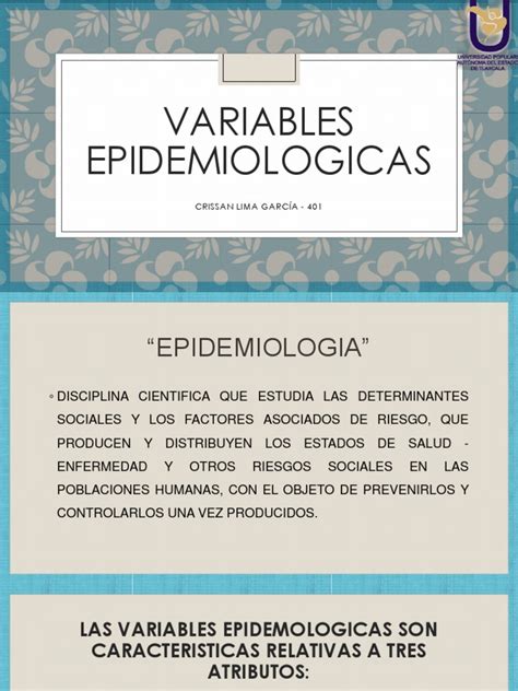 Variables Epidemiologicas Pdf Epidemiología Enfermedades Y Trastornos