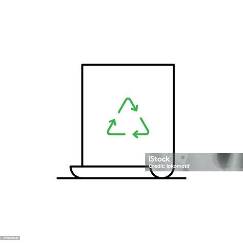 편집 가능한 획이 있는 재활용 용지 두 가지 색상의 선 아이콘입니다 아이콘은 웹 디자인 모바일 앱 Ui Ux 및 Gui 디자인에 적합합니다 갈색 용지에 대한 스톡 벡터 아트