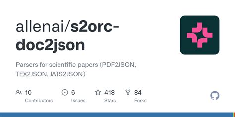 Github Allenais2orc Doc2json Parsers For Scientific Papers