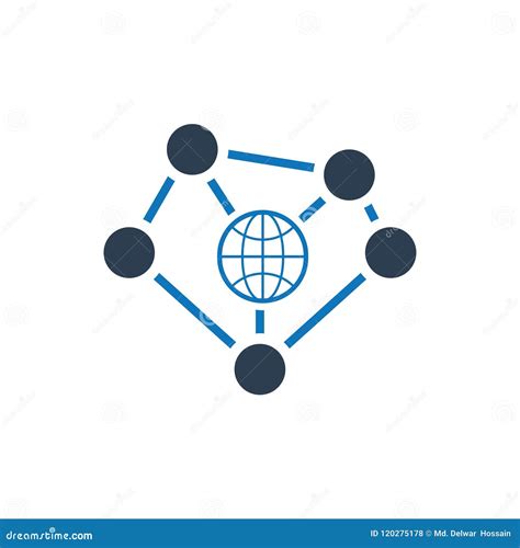 Global Connectivity Icon Stock Vector Illustration Of Globalization 120275178