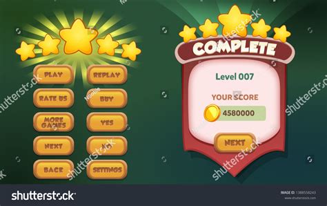 Pause Menu Scene Pop Sound Music Stock Vector Royalty Free 1388558243 Shutterstock